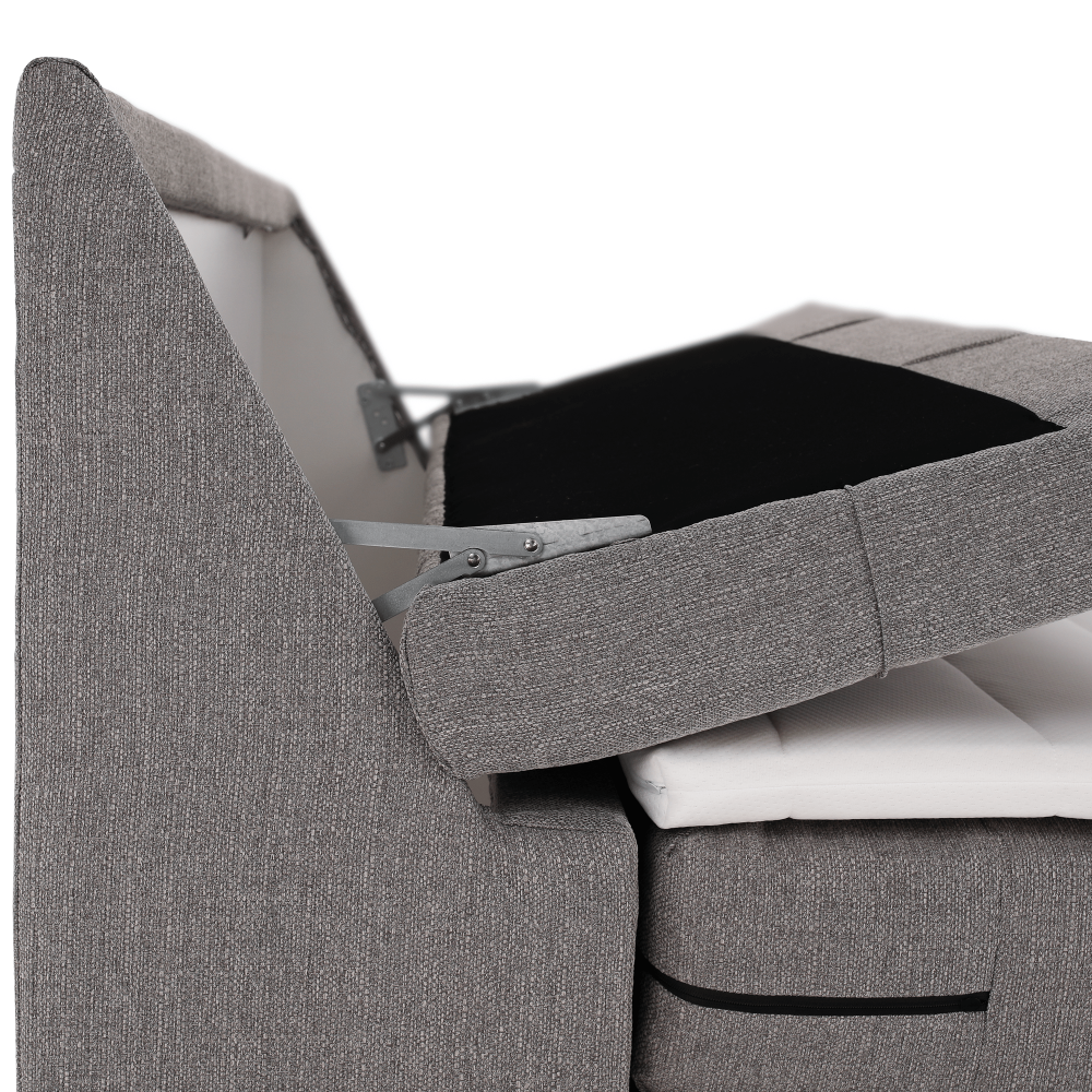 Elektrická polohovací boxspringová postel AVA 120x200 cm | DekorHome.cz