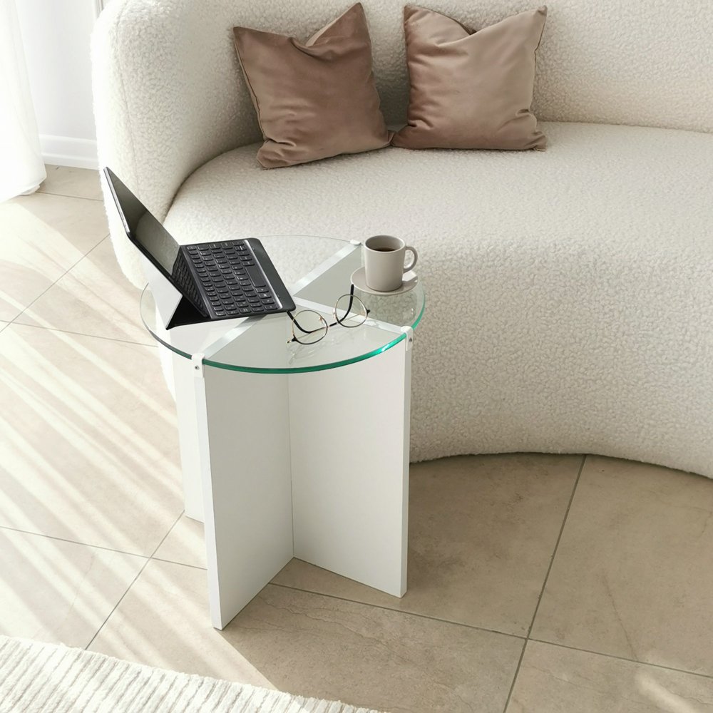 Sada odkládacích stolků (2 kusy) Lily - White | DekorHome.cz