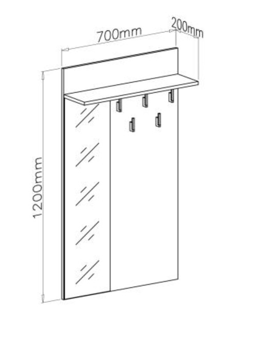 Věšákový panel LIMA PR-1 | DekorHome.cz